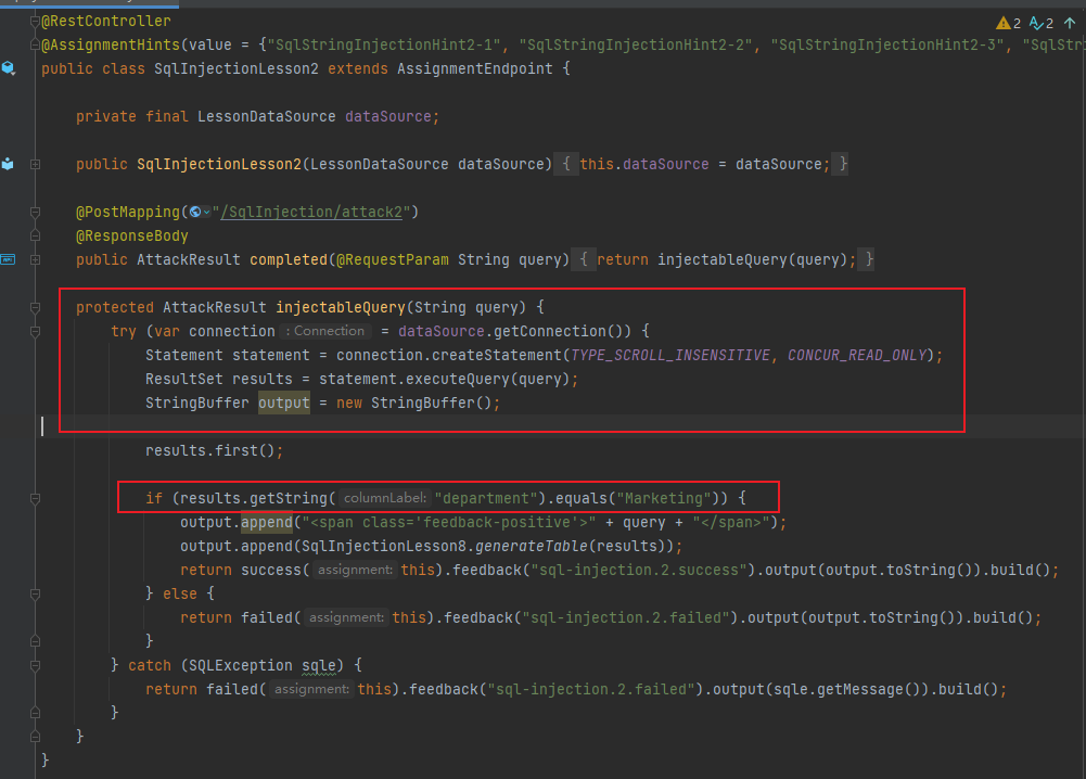 WebGoat代码审计-02-SQL注入 | Drunkbaby's Blog