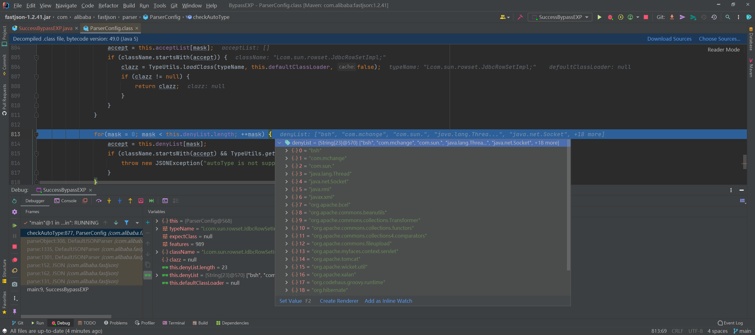 Java反序列化Fastjson篇03-Fastjson各版本绕过分析 | Drunkbaby's Blog